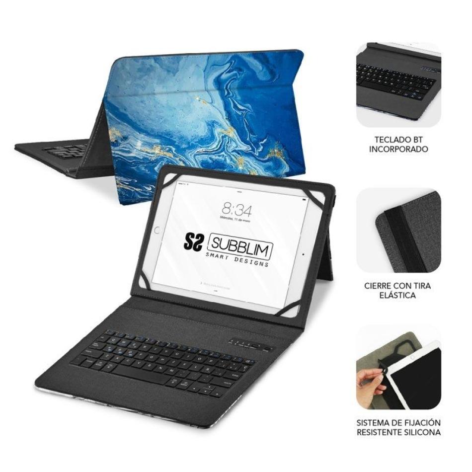 Funda con Teclado Subblim Keytab Pro Bluetooth para Tablets de 9'-11 ...
