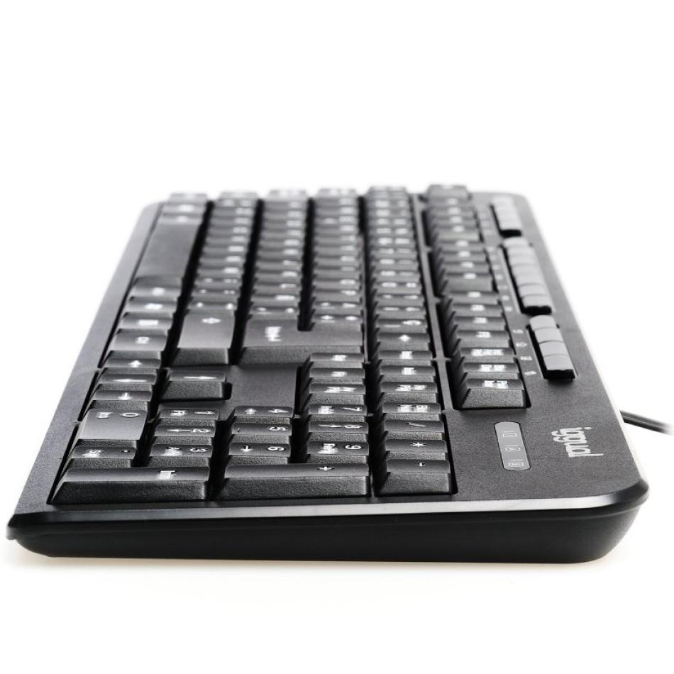 Teclado Multimedia iggual CK-BASIC-120T USB QWERTY Negro