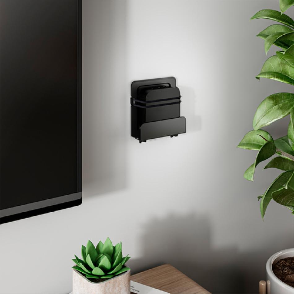 Soporte Universal De Pared AISENS Para Mini Pc Router Negro