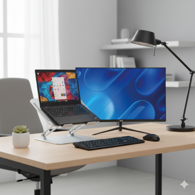 Setup con Portátil Lenovo ThinkPad + Monitor 27”