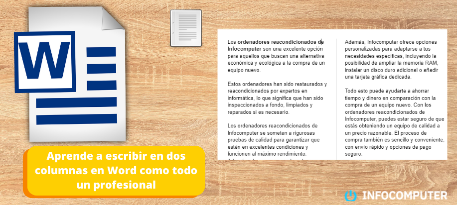 Escribe de manera profesional con dos columnas en Word
